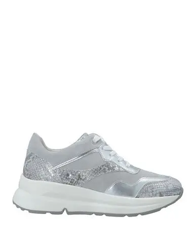 Geox Leather And Textile Sneakers - Light Grey