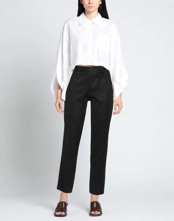 GAËLLE PARIS Tapered Lamé Pants - Black