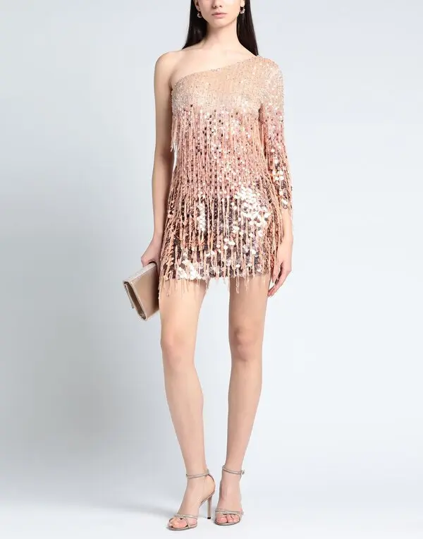 Elisabetta Franchi Sequin Embellished Mini Dress - Orange