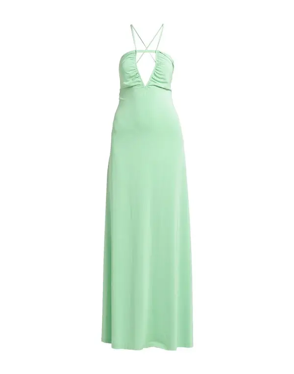 CIRCUS HOTEL Maxi Dress With Tassels And Frills - Green
