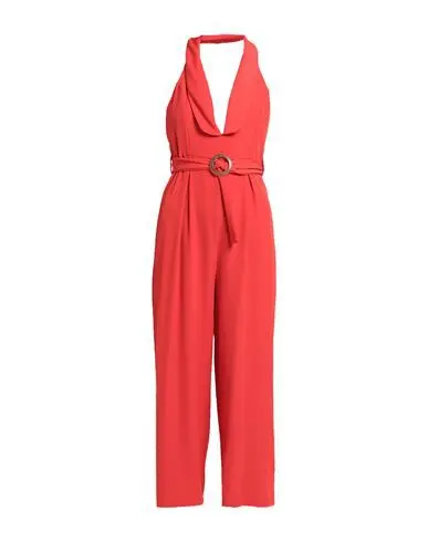 MARC ELLIS Crepe Jumpsuit - Red