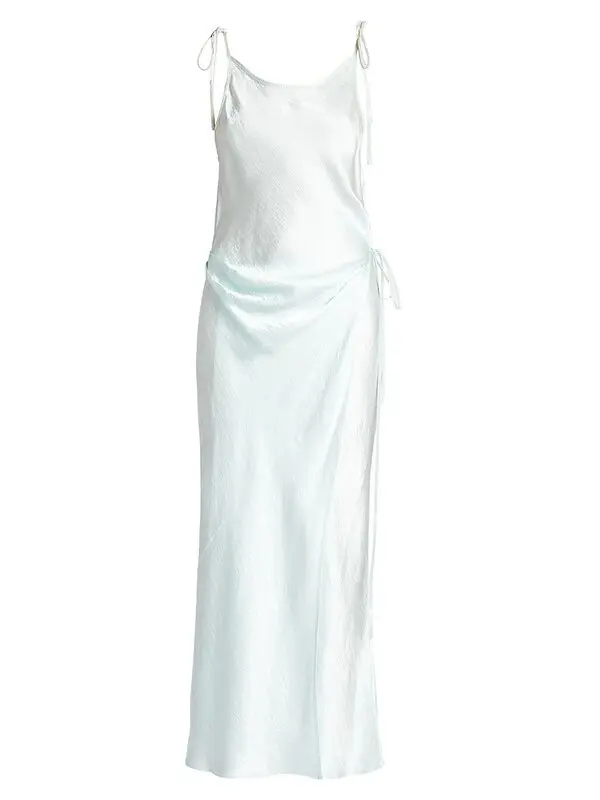 Acne Studios Dayla Satin Draped Maxi-dress