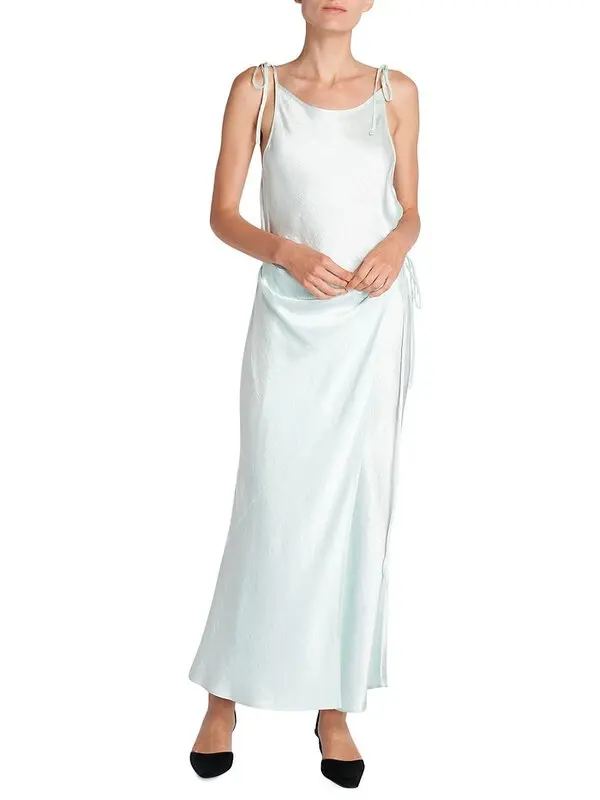 Acne Studios Dayla Satin Draped Maxi-dress