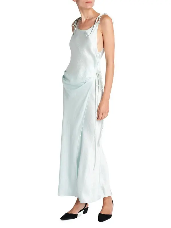 Acne Studios Dayla Satin Draped Maxi-dress