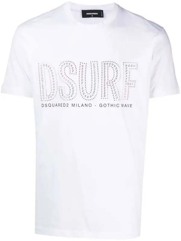 Dsquared2 Logo-studded Short-sleeve T-shirt - White