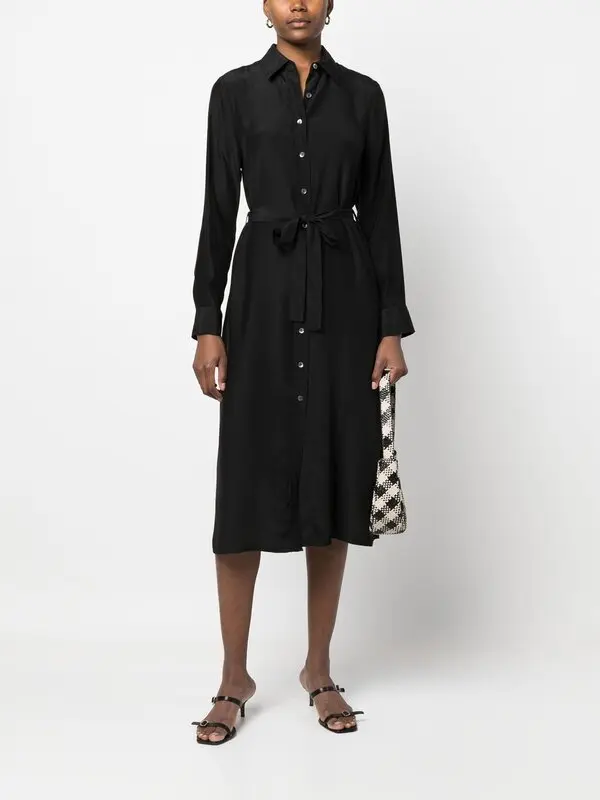 P.a.r.o.s.h Belted Silk Shirt Dress
