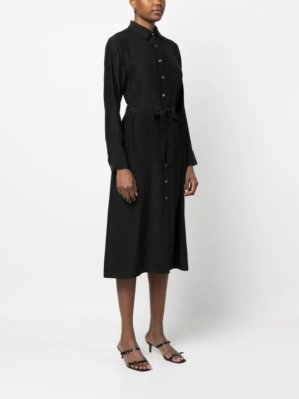 P.a.r.o.s.h Belted Silk Shirt Dress