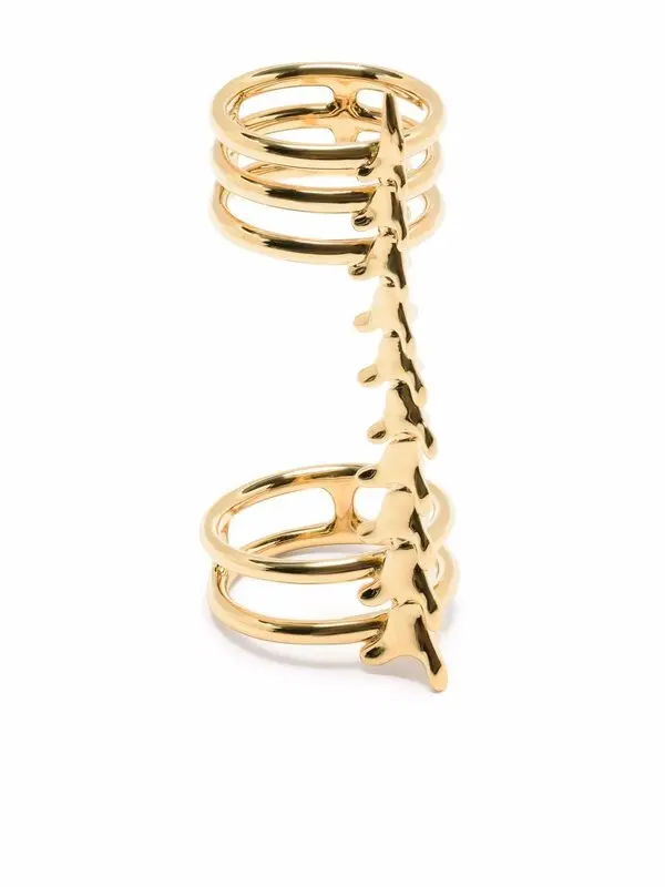 SHAUN LEANE Serpent Trace Long Finger Ring - Gold