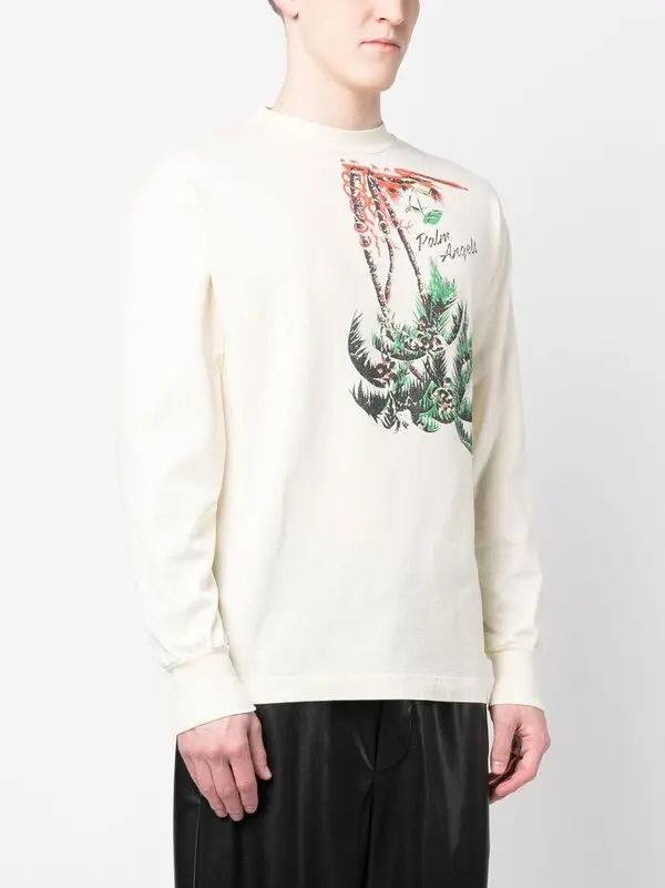 Palm Angels Graphic-print Long-sleeve Sweatshirt