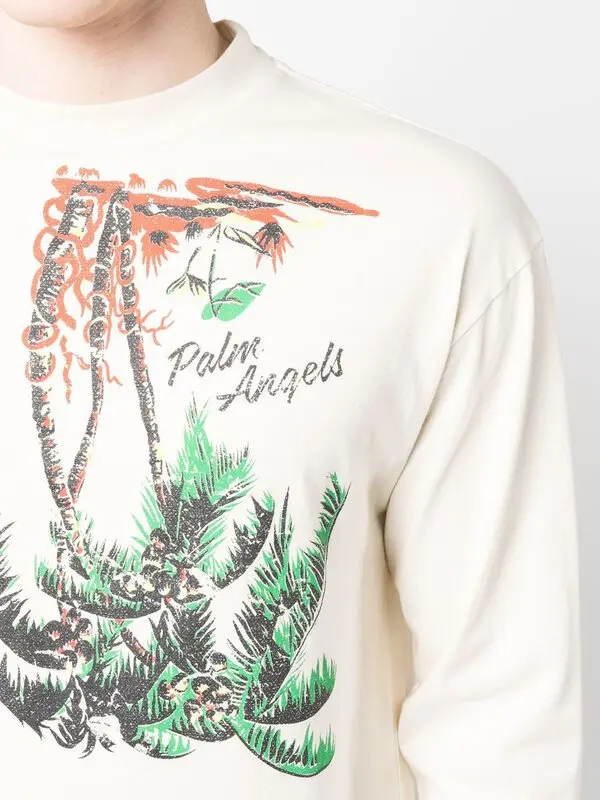 Palm Angels Graphic-print Long-sleeve Sweatshirt