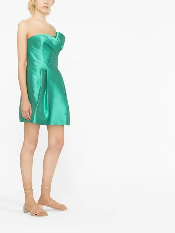Alberta Ferretti Gathered-detail Strapless Minidress