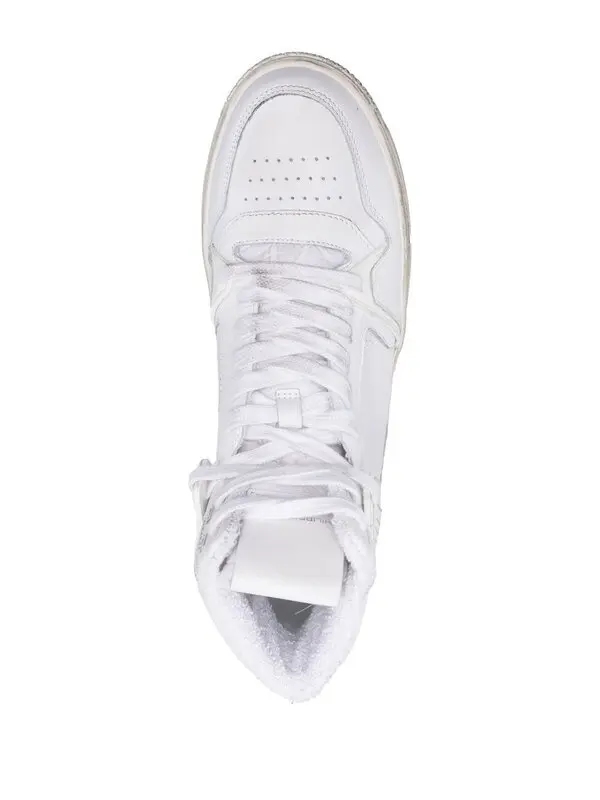 Philippe Model Panelled Leather High-top Sneakers - White