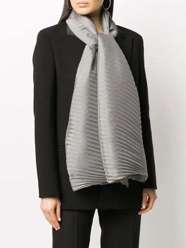 Emporio Armani Pleated Oversized Scarf