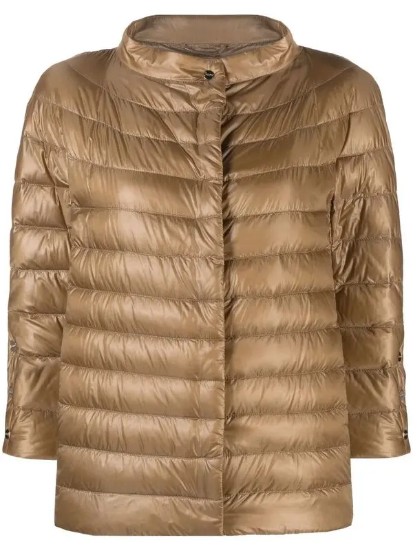 Herno Elsa Quilted Puffer Jacket - Brown