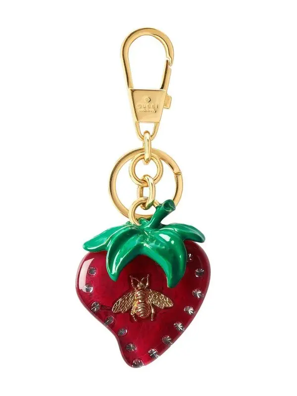 Gucci Bee Strawberry-shaped Keyring