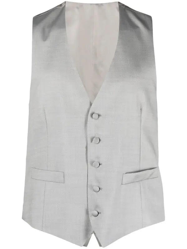 DELL'OGLIO Button-front Tailored Waistcoat