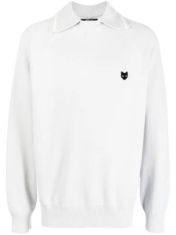 SONGZIO Logo-patch Crew-neck Sweatshirt - Grey