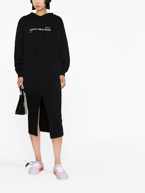 Off-White Slogan-print Drawstring Hoodie