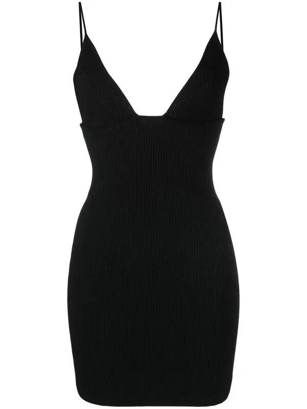 Dsquared2 V-neck Mini Dress - Black