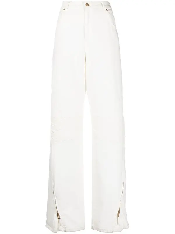 Blumarine High-rise Wide-leg Jeans - White