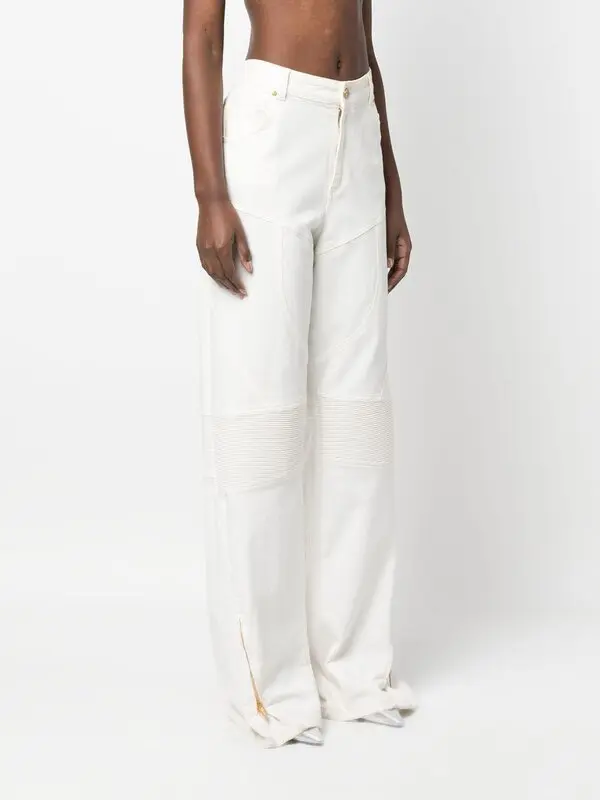 Blumarine High-rise Wide-leg Jeans - White