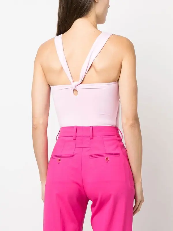 Blumarine Knot-detail Sleeveless Bodysuit