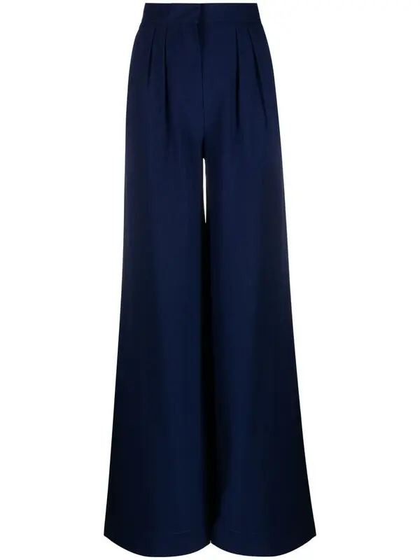 Alberta Ferretti High-waisted Wide-leg Trousers - Blue