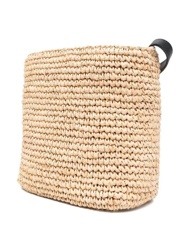 Kenzo Boke Flower Straw Crossbody Bag