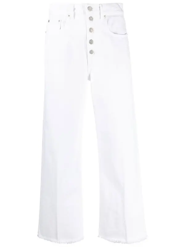 Polo Ralph Lauren Cropped Wide-leg Jeans - White