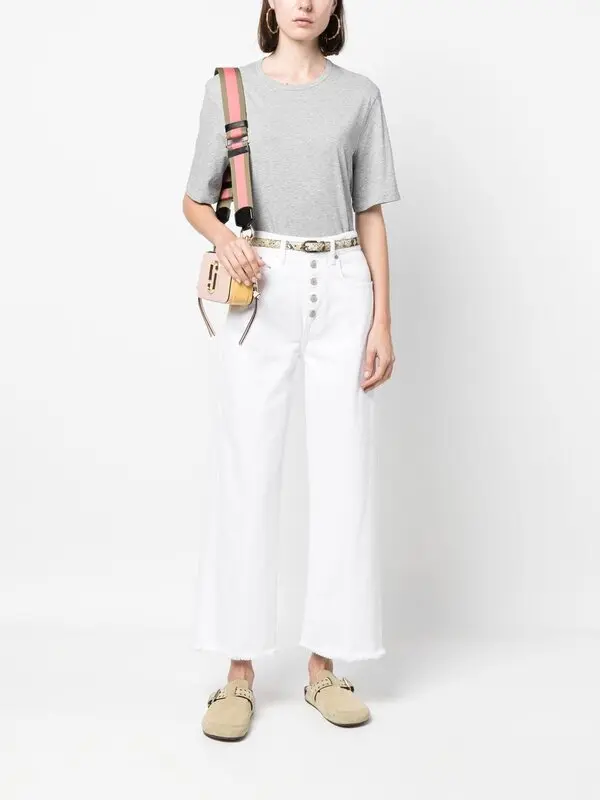 Polo Ralph Lauren Cropped Wide-leg Jeans - White