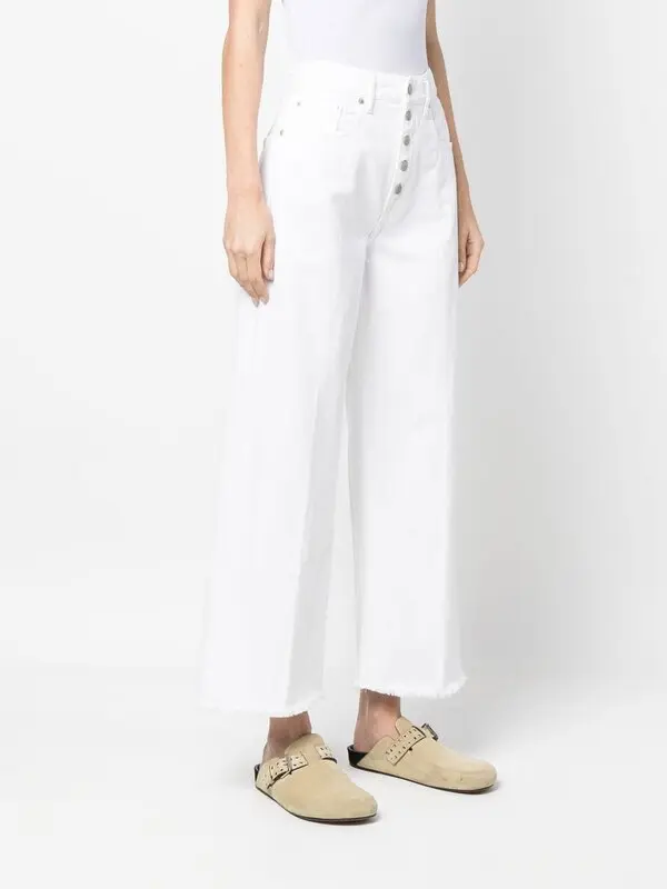 Polo Ralph Lauren Cropped Wide-leg Jeans - White