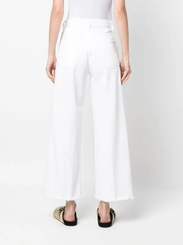 Polo Ralph Lauren Cropped Wide-leg Jeans - White