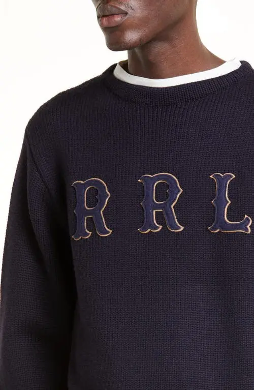 Double Rl Wool Crewneck Sweater