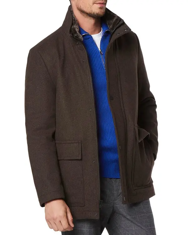 Andrew Marc Brooks Car Coat - Hickory