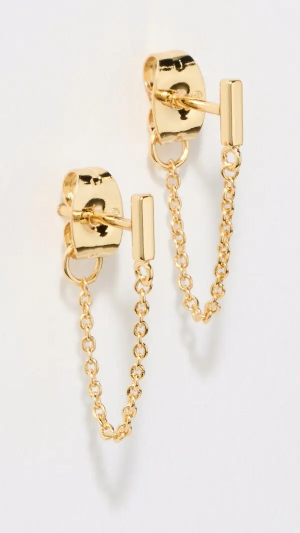 Gorjana Tatum Chain Huggie Earrings