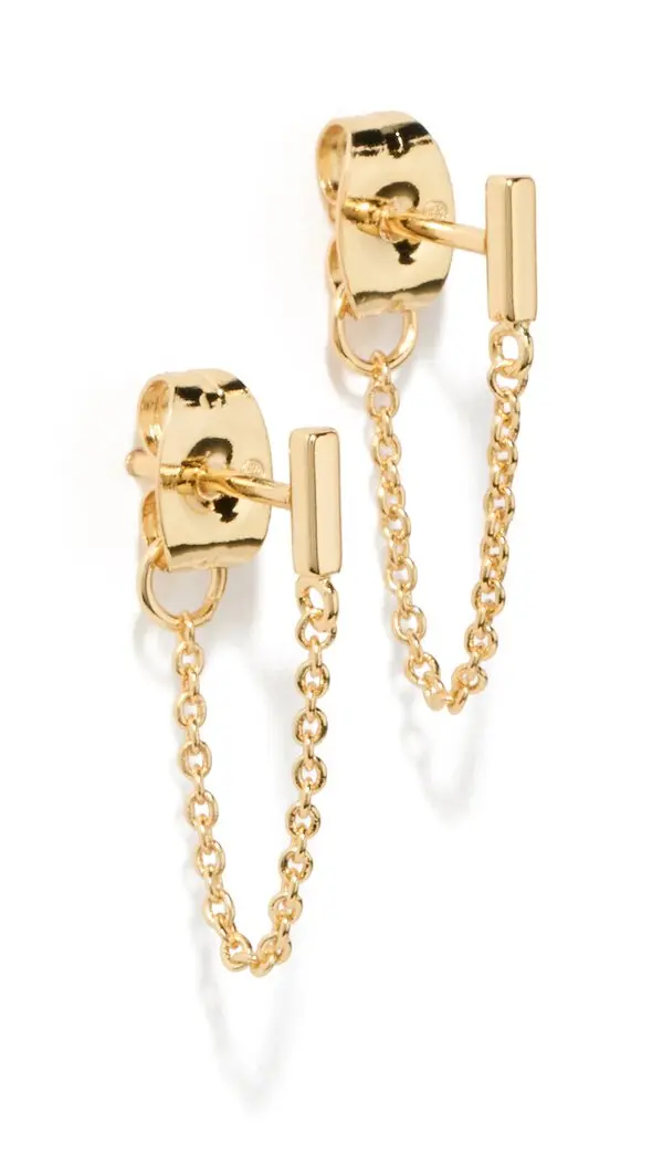 Gorjana Tatum Chain Huggie Earrings