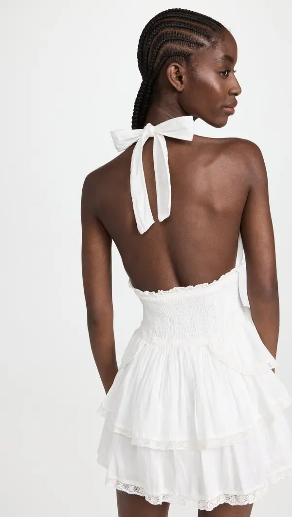 LoveShackFancy Deanna Halter Dress