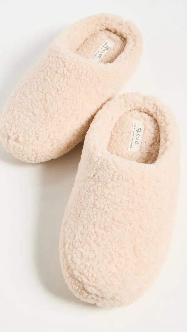 Madewell Sherpa Scuff Slippers