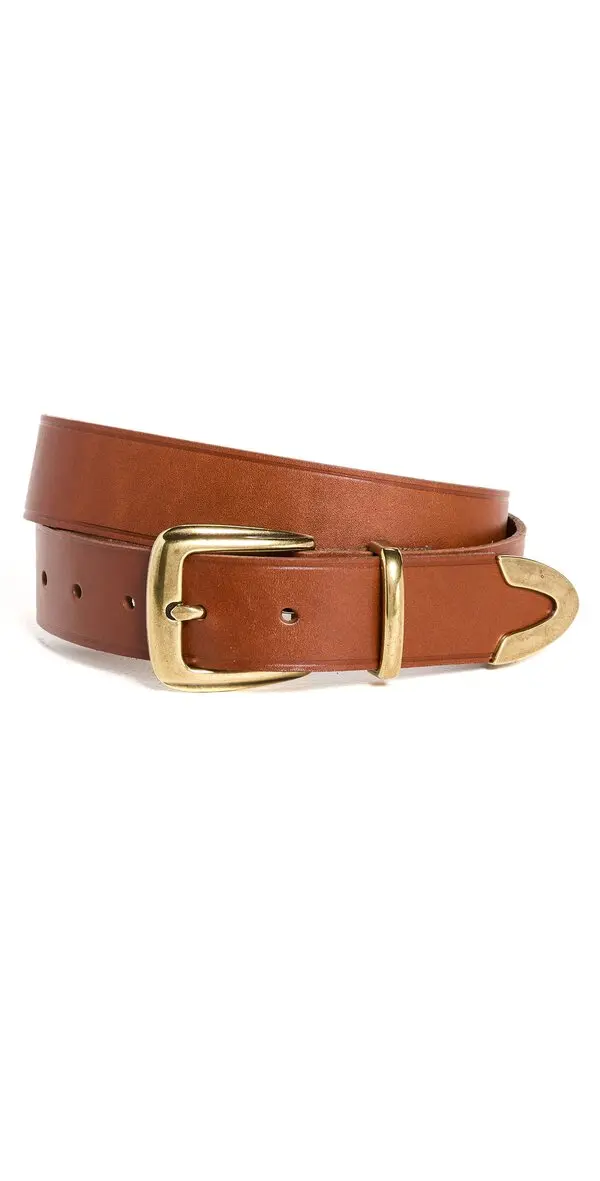 Madewell Leather Western Belt - English Saddle