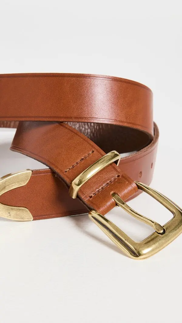 Madewell Leather Western Belt - English Saddle