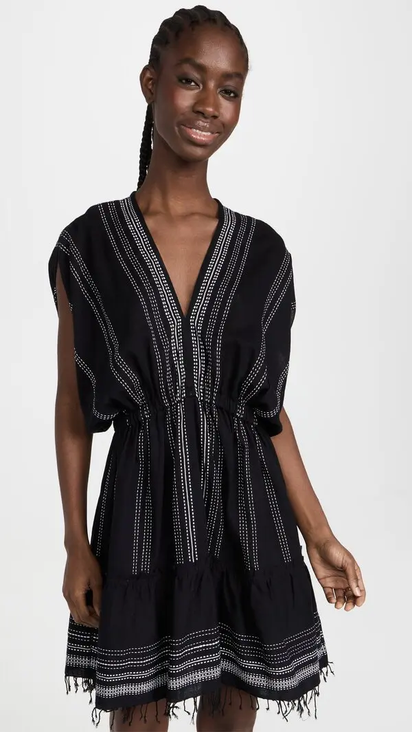 LEMLEM Leliti Short Plunge Neck Dress