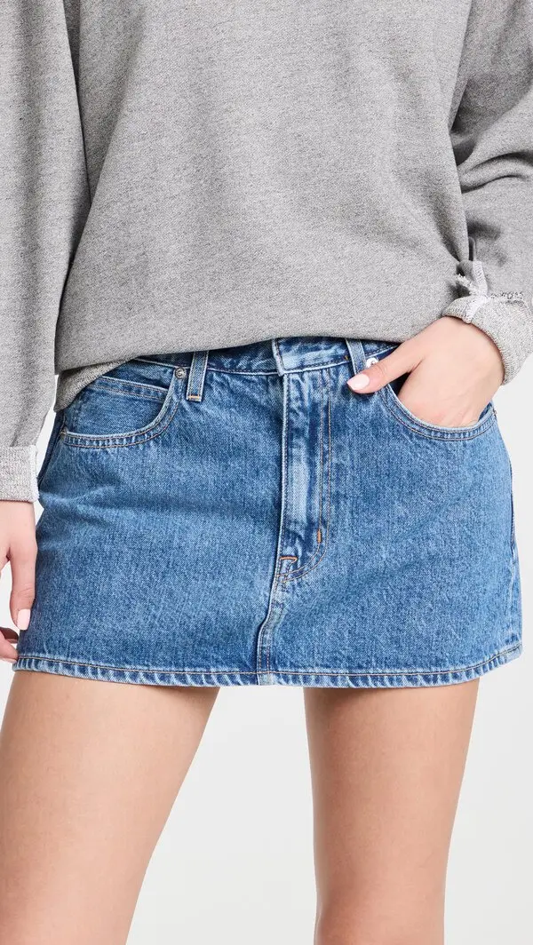 SLVRLAKE Low Rise Denim Mini Skirt