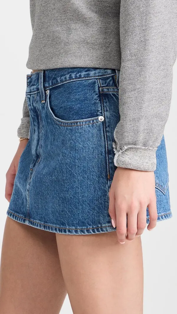 SLVRLAKE Low Rise Denim Mini Skirt