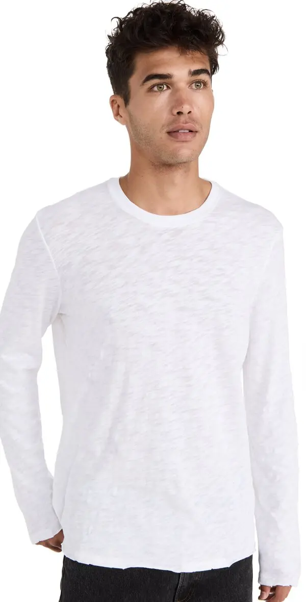 ATM Anthony Thomas Melillo Slub Jersey Destroyed Wash Crew Neck Tee