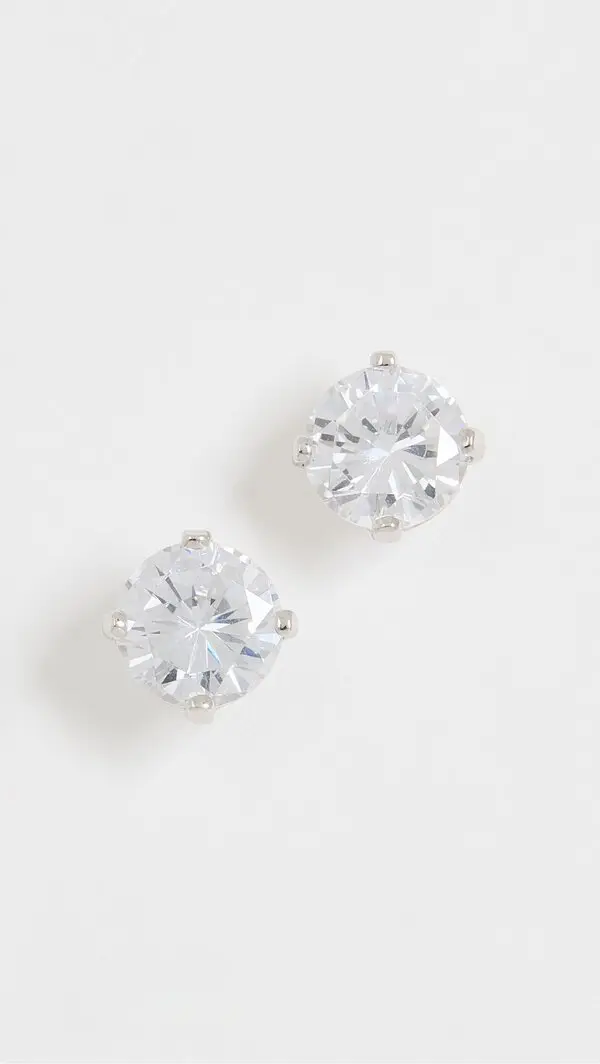Shashi Caroline Stud Earrings - White Gold