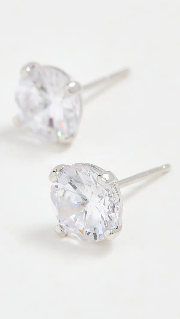 Shashi Caroline Stud Earrings - White Gold