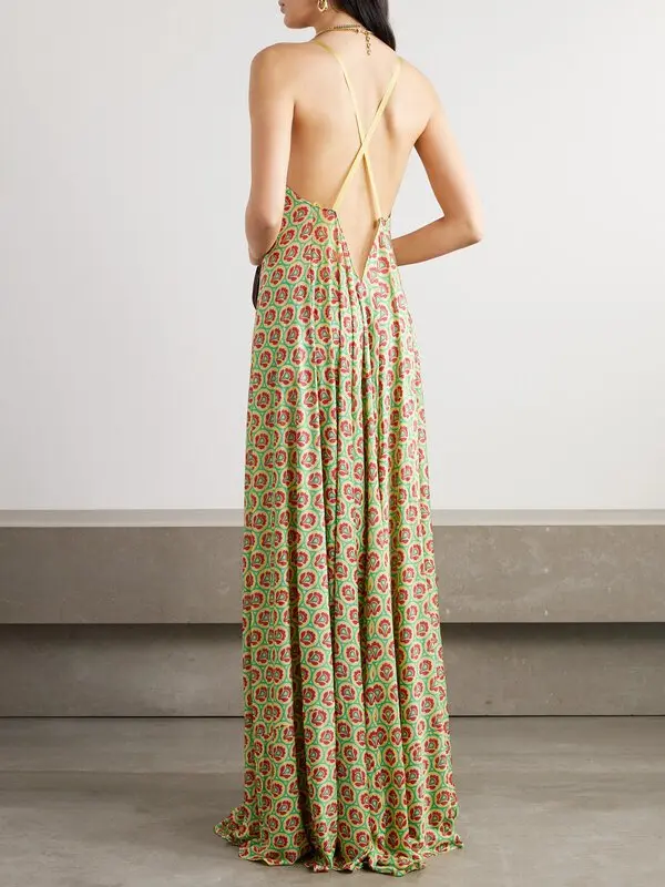 Etro Printed Woven Maxi Dress