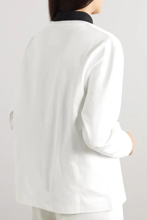 JIL SANDER Printed Cotton-jersey Sweatshirt - White