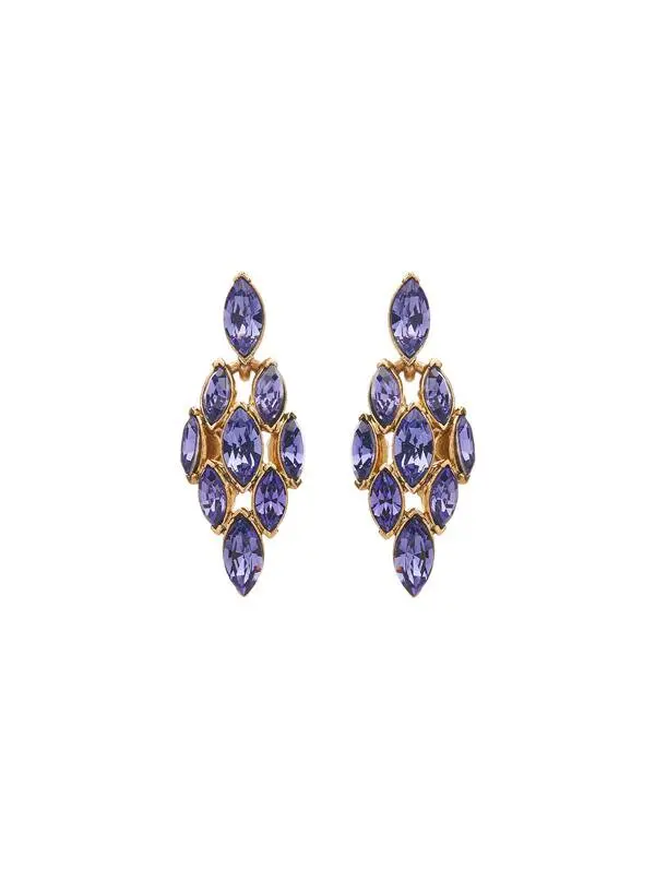 Oscar De La Renta Crystal Drop Earrings