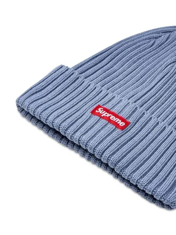 Supreme Overdyed Ribbed Beanie - Blue | Editorialist